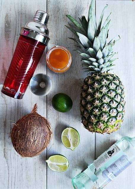 In the Tropics: A Pineapple Rum Cocktail