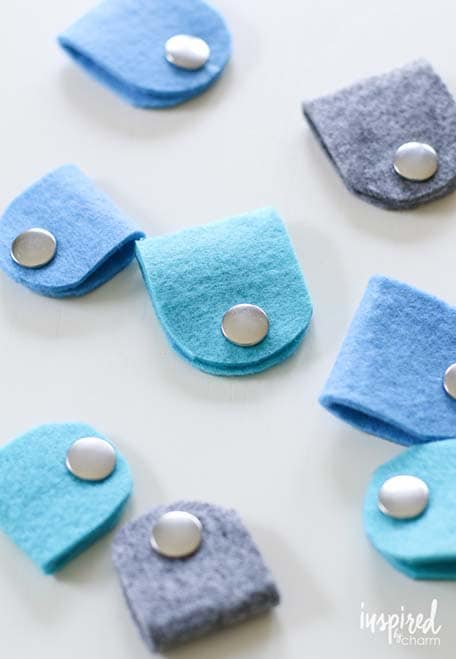 DIY Felt Cable Organizers
