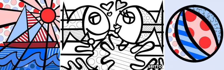 15 Downloadable Romero Britto Coloring Books Pages | Carnival
